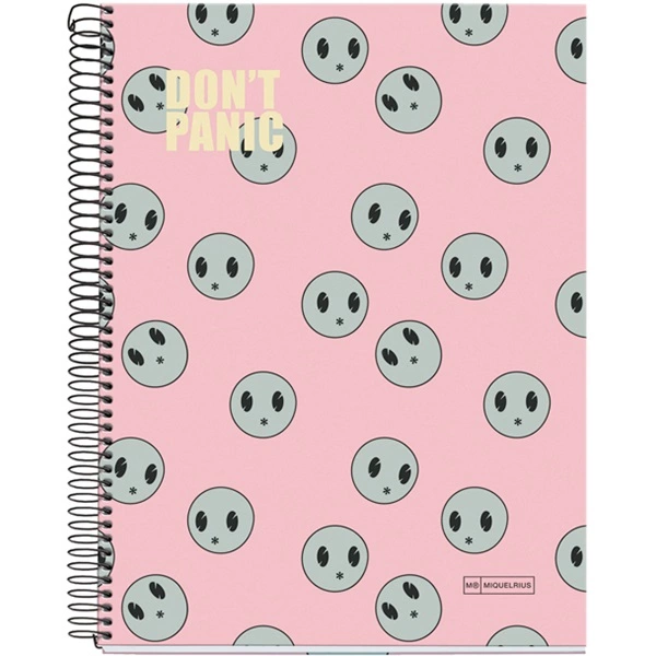 Miquelrius Dont Panic A4 4x35 lap kockás spirálfüzet A15295DP87 | pcx.hu