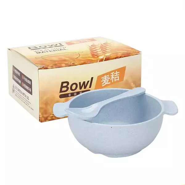 TOO KT-112-B vegyes színekben búzaszalma műanyag Baba tál/kanál készlet ...