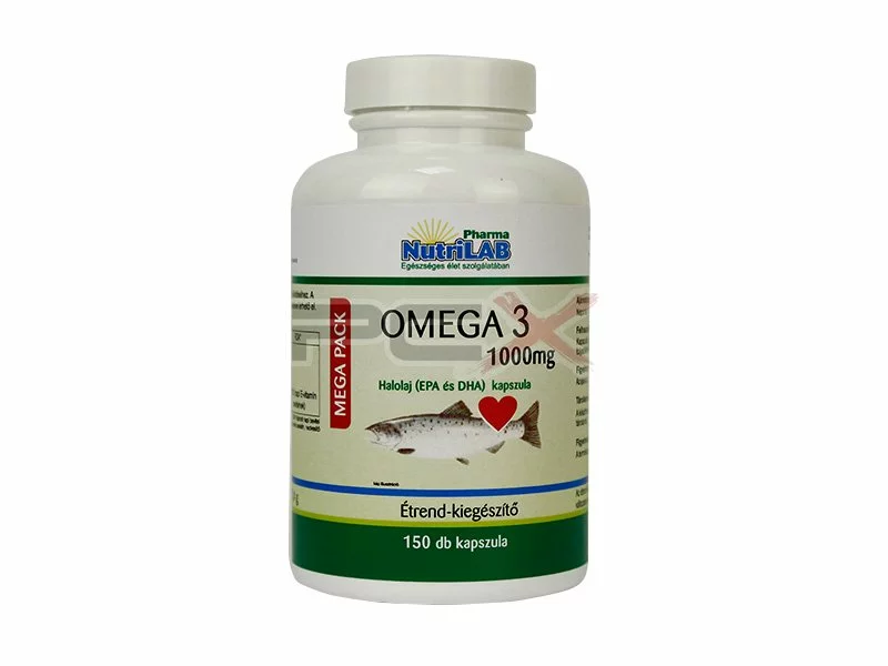 NUTRILAB OMEGA 3 1000MG HALOLAJ (EPA ÉS DHA) KAPSZULA 150DB | pcx.hu