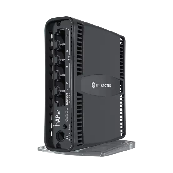 MikroTik hAP ax2 C52IG-5HAXD2HAXD-TC 5xGbE LAN 802.11ax Wi-Fi 6 Dual ...