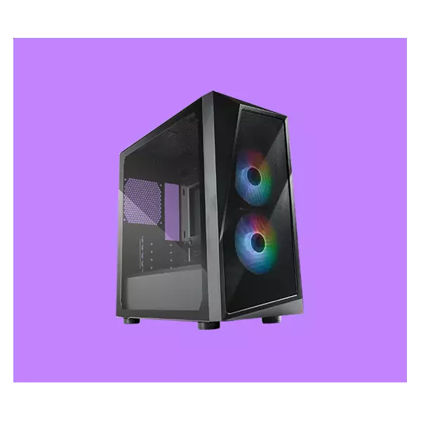 COOLER MASTER Ház Mini Tower CMP 320, 2x ARGB Ventilátor, Tápegység ...