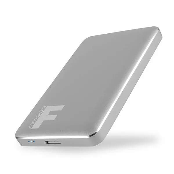 Axagon EE25-F6G USB 3.0 szürke csavar nélküli külső alumínium 2,5" HDD ...