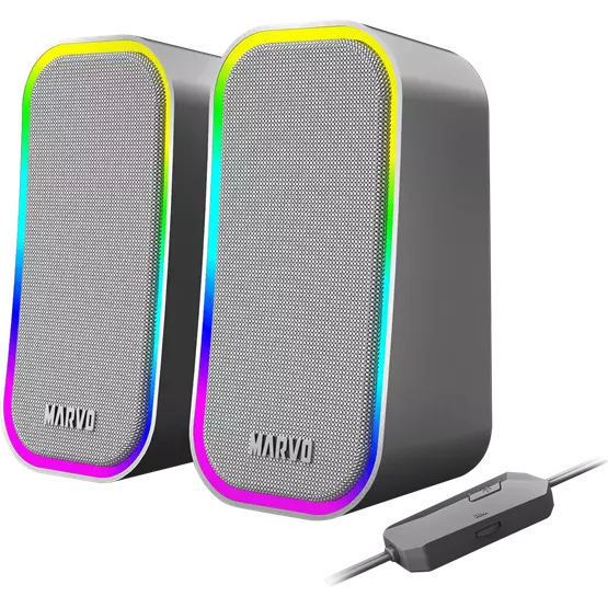 SPK MARVO Havoc 20 vezetékes hangszóró - Szürke - RGB viágítás SG-285 ...