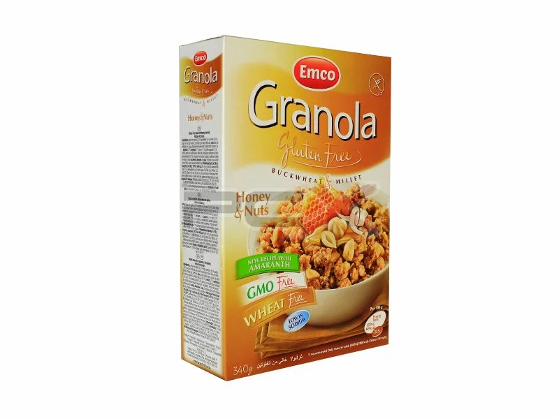 GLUTÉNMENTES GRANOLA MÜZLI MÉZZEL ÉS MOGYORÓVAL 340G | pcx.hu